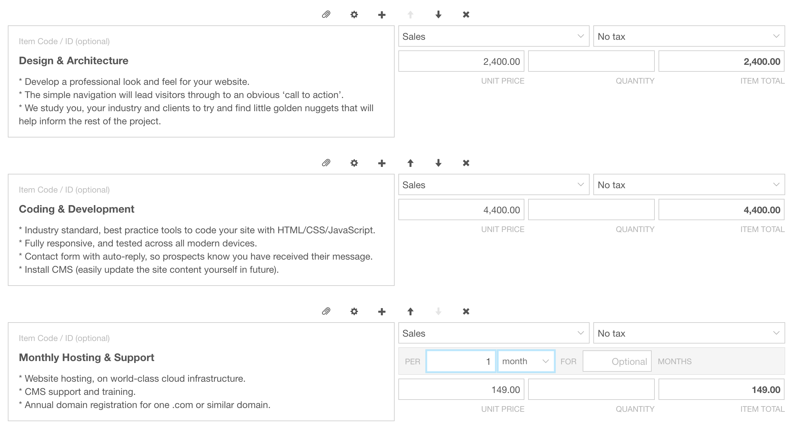 Subscriptions, for Repeating Costs